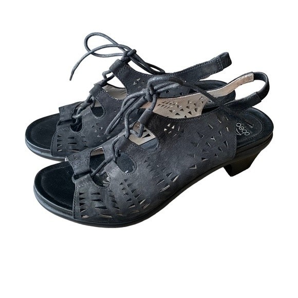 Abeo | Shoes | Abeo Goldie Metatarsal Black Nubuck Leather Lace Up ...